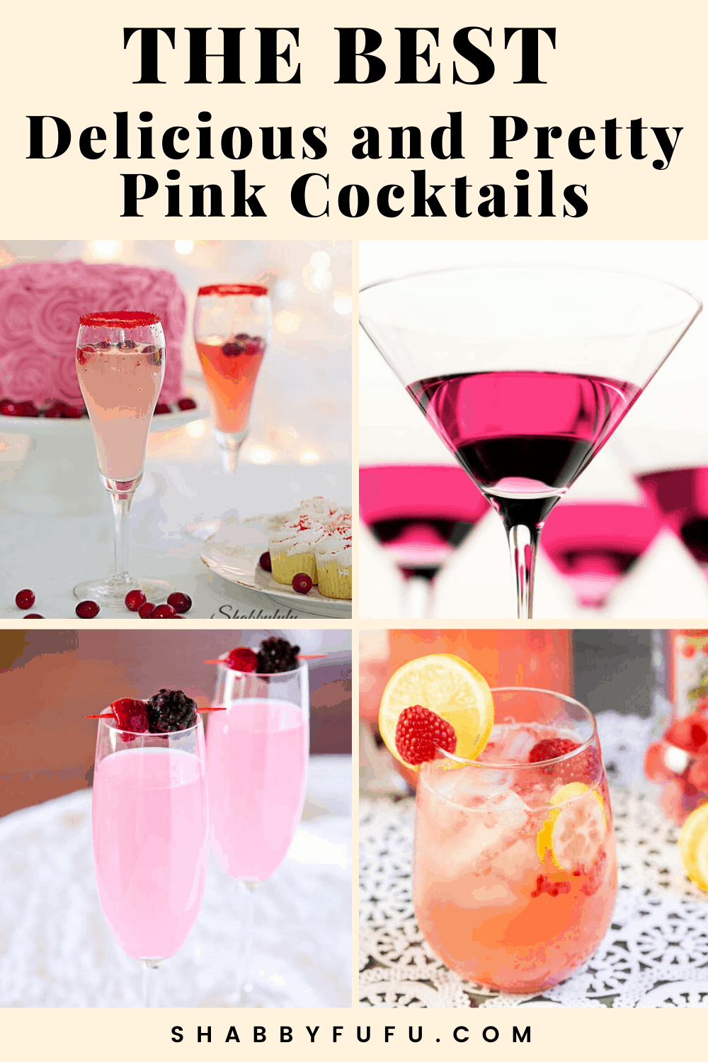 Pretty And Pink Cocktails - 20 Recipes - shabbyfufu.com