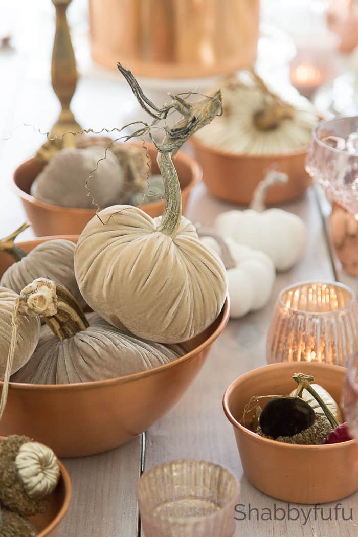Fall Table Setting With Copper - shabbyfufu.com