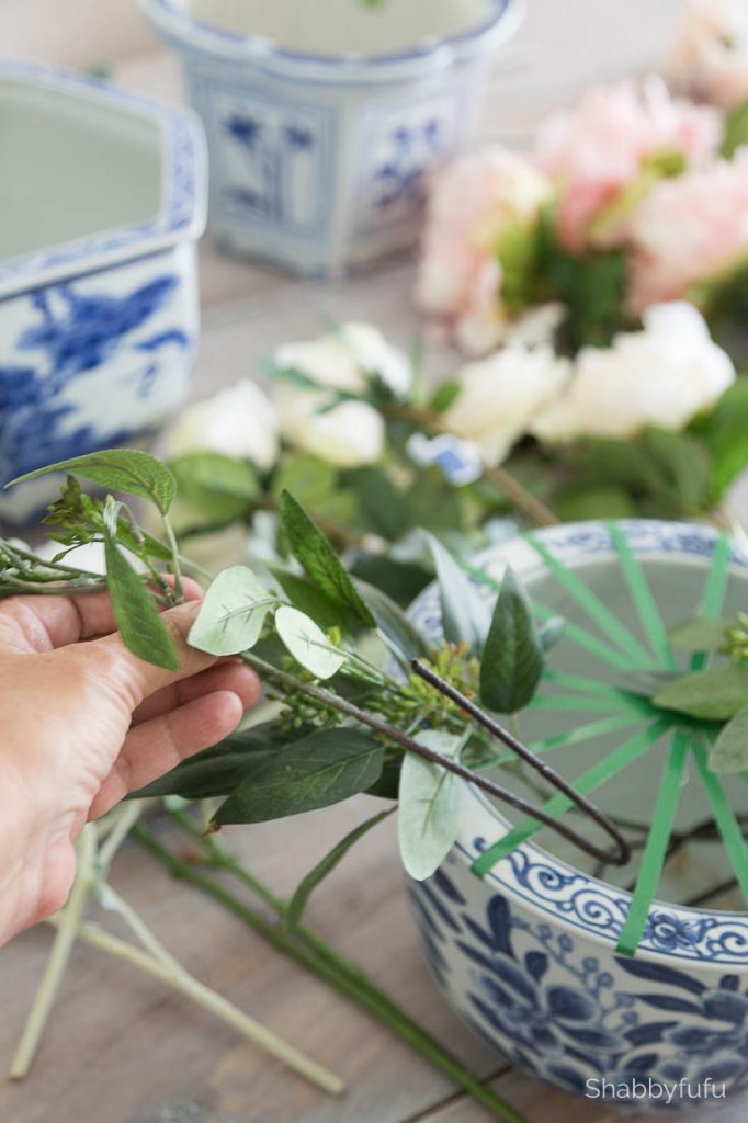 Fake Flower Arrangements -Make Them Look Real DIY - shabbyfufu.com