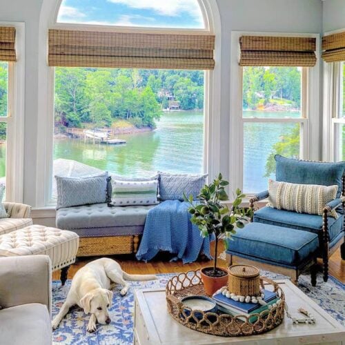 Coastal Farmhouse Style Lake House Tour - shabbyfufu.com