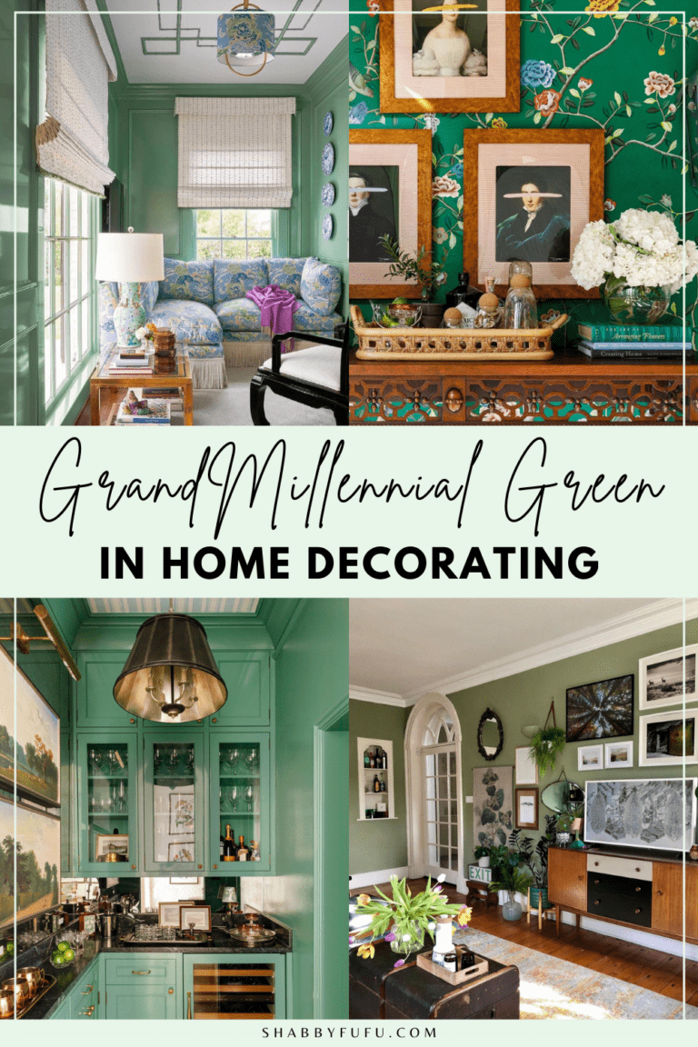Fabulous & Bold GrandMillennial Green In Home Decorating - shabbyfufu.com