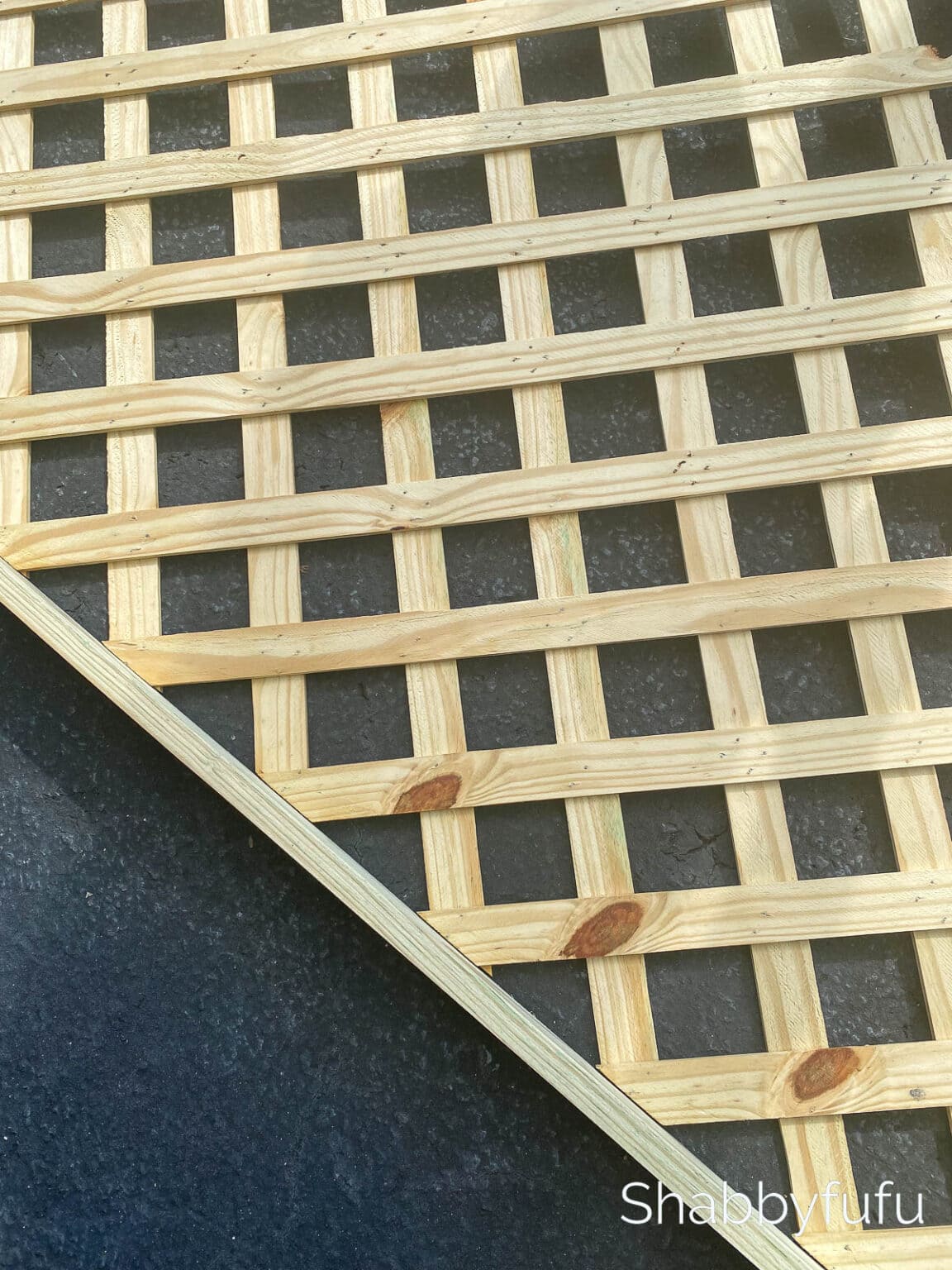 How To Build A Lattice Screen - Easy DIY Project - shabbyfufu.com