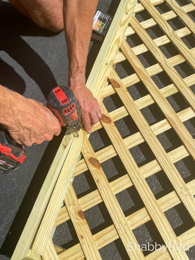 How To Build A Lattice Screen - Easy DIY Project - shabbyfufu.com