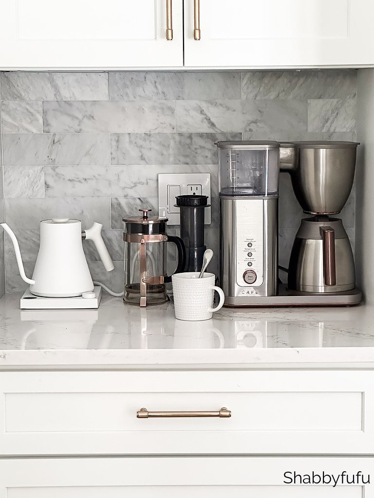 Coffee Bar Ideas - Set Up Guide For Your Kitchen - shabbyfufu.com
