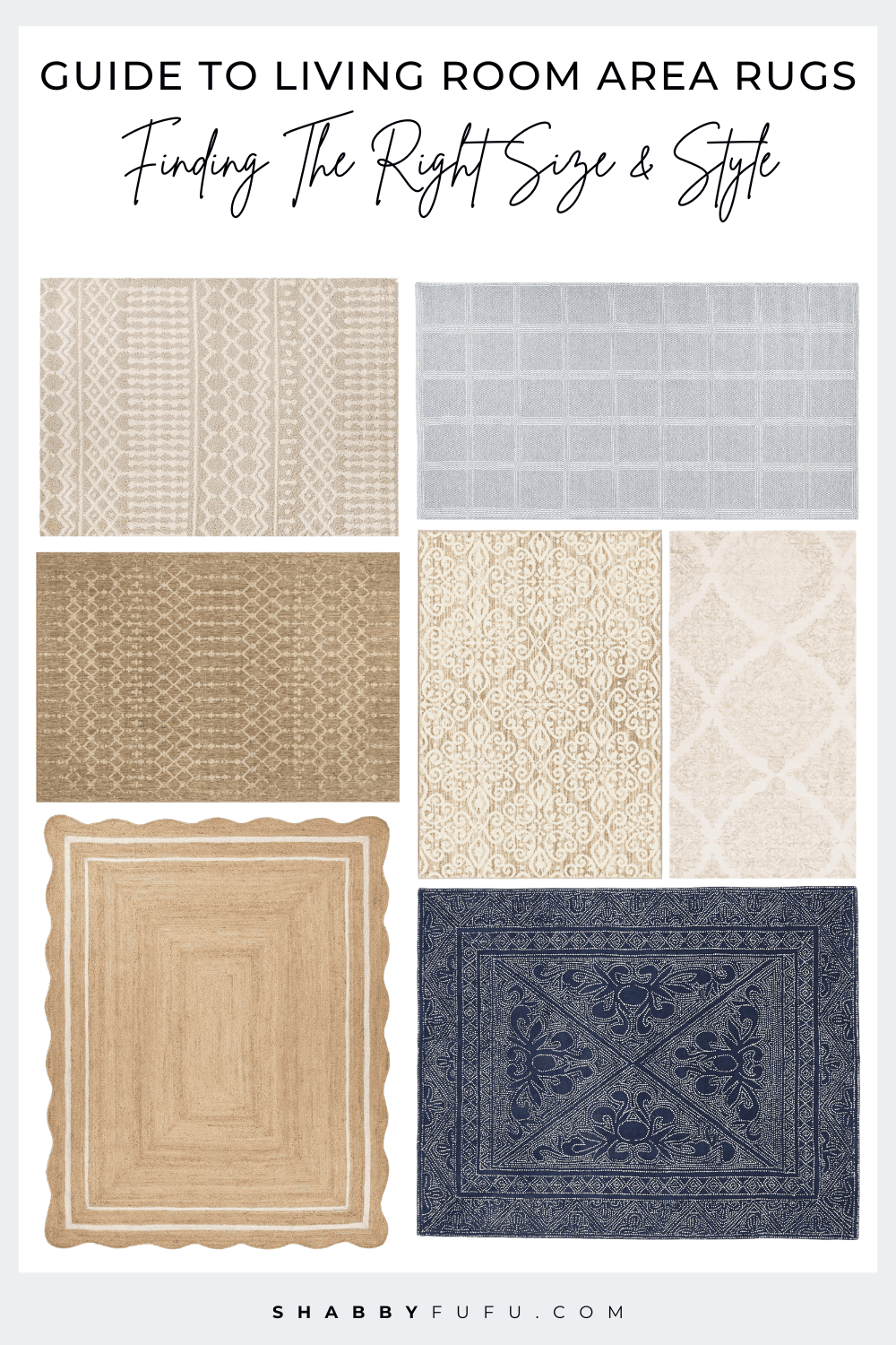 A Guide to Living Room Area Rugs: Finding The Right Size & Style ...