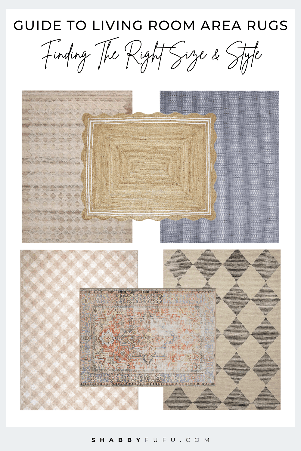 A Guide to Living Room Area Rugs: Finding The Right Size & Style ...