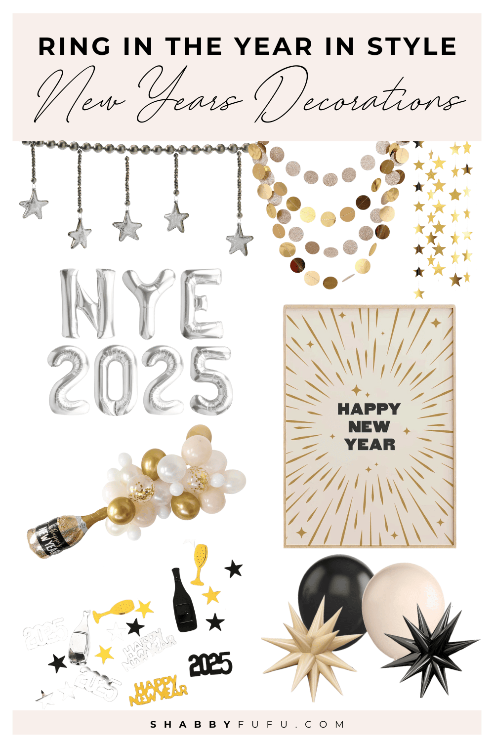New Years Decorations to Ring in the Year in Style - shabbyfufu.com