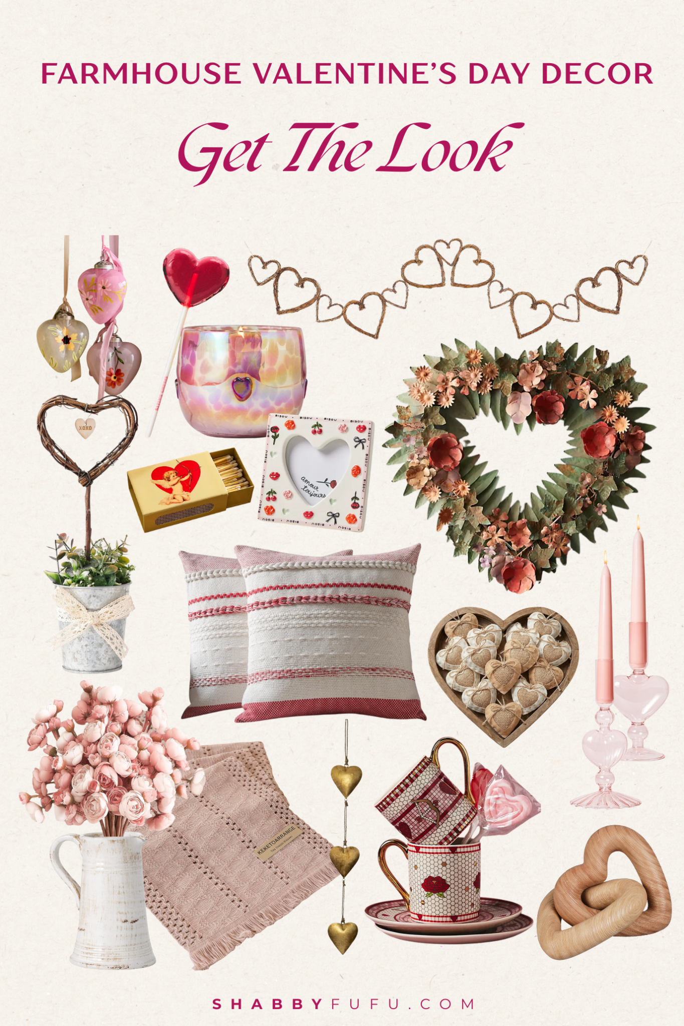 Farmhouse Valentines Day Decor Ideas with Cottage Charm