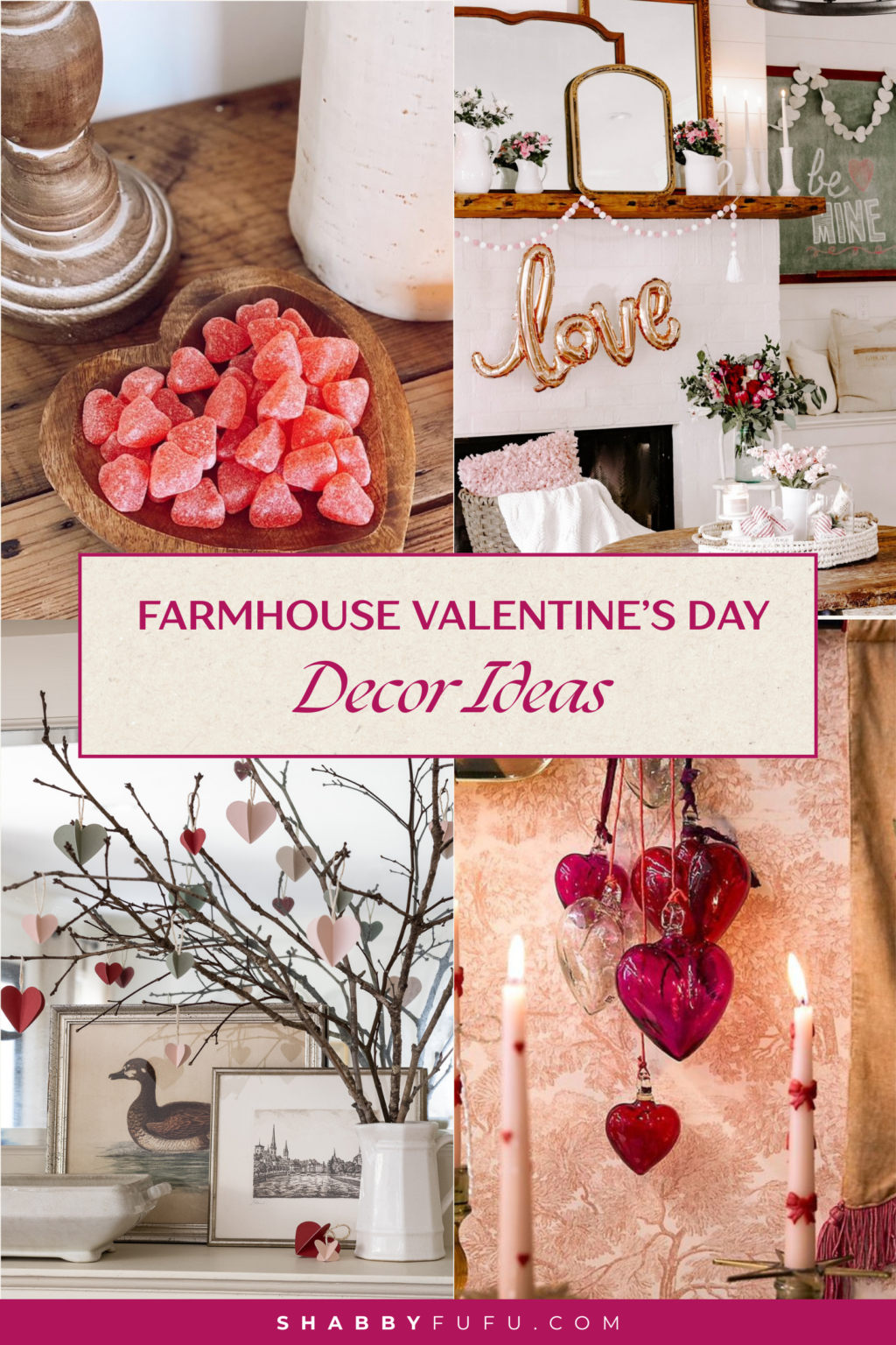 Farmhouse Valentines Day Decor Ideas with Cottage Charm